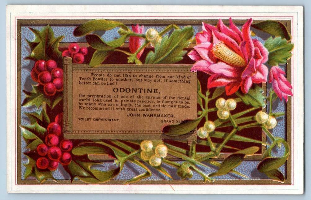 Odontine Tooth Powder John Wanamaker Toilet Department Victorian Trade ...