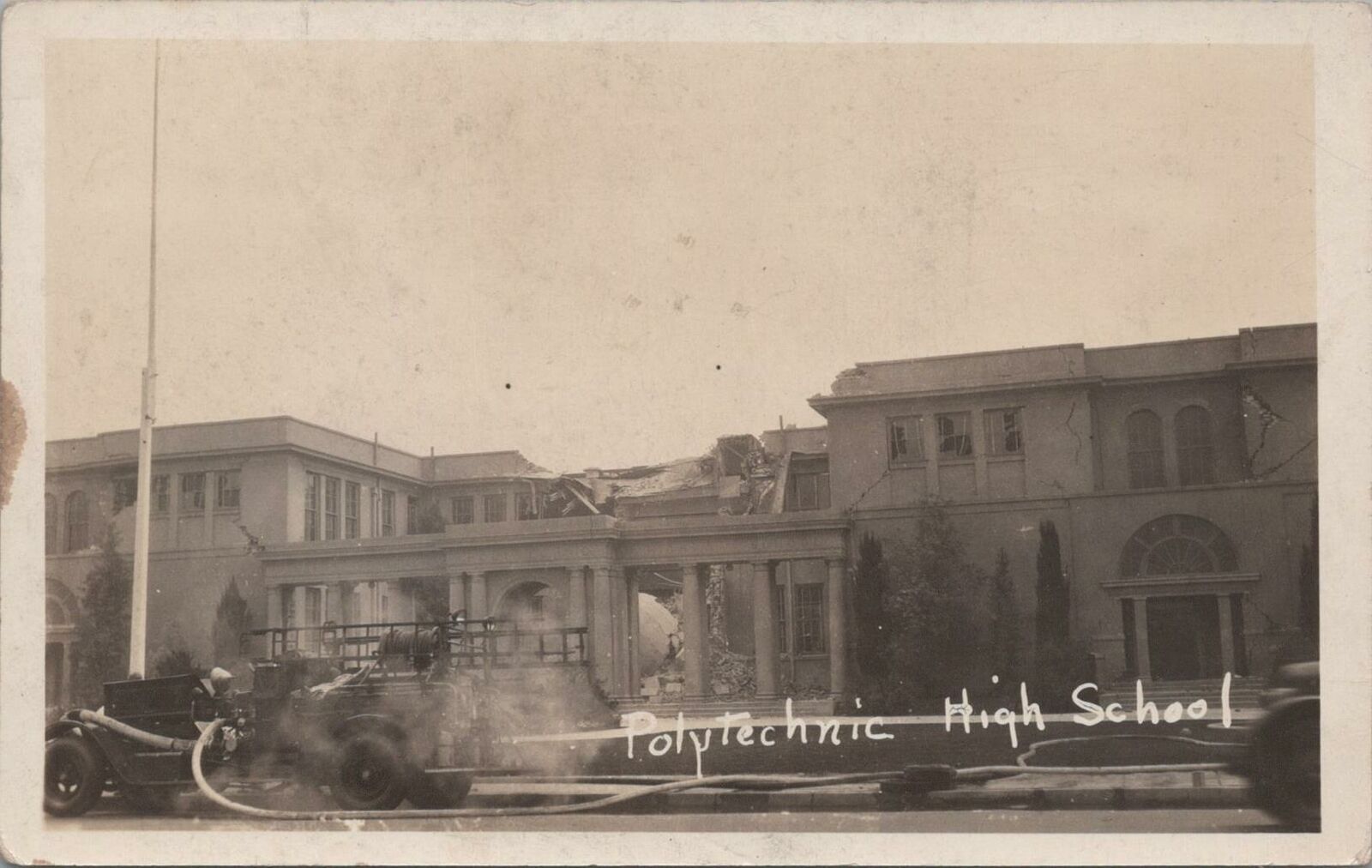 RPPC Postcard Long Beach CA California Polytechnic High School After ...