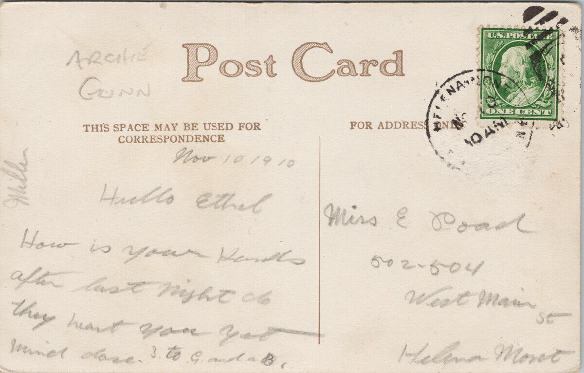 Portrait of Young Woman Flowers Roses Archie Gunn Artist Postcard G64 ...