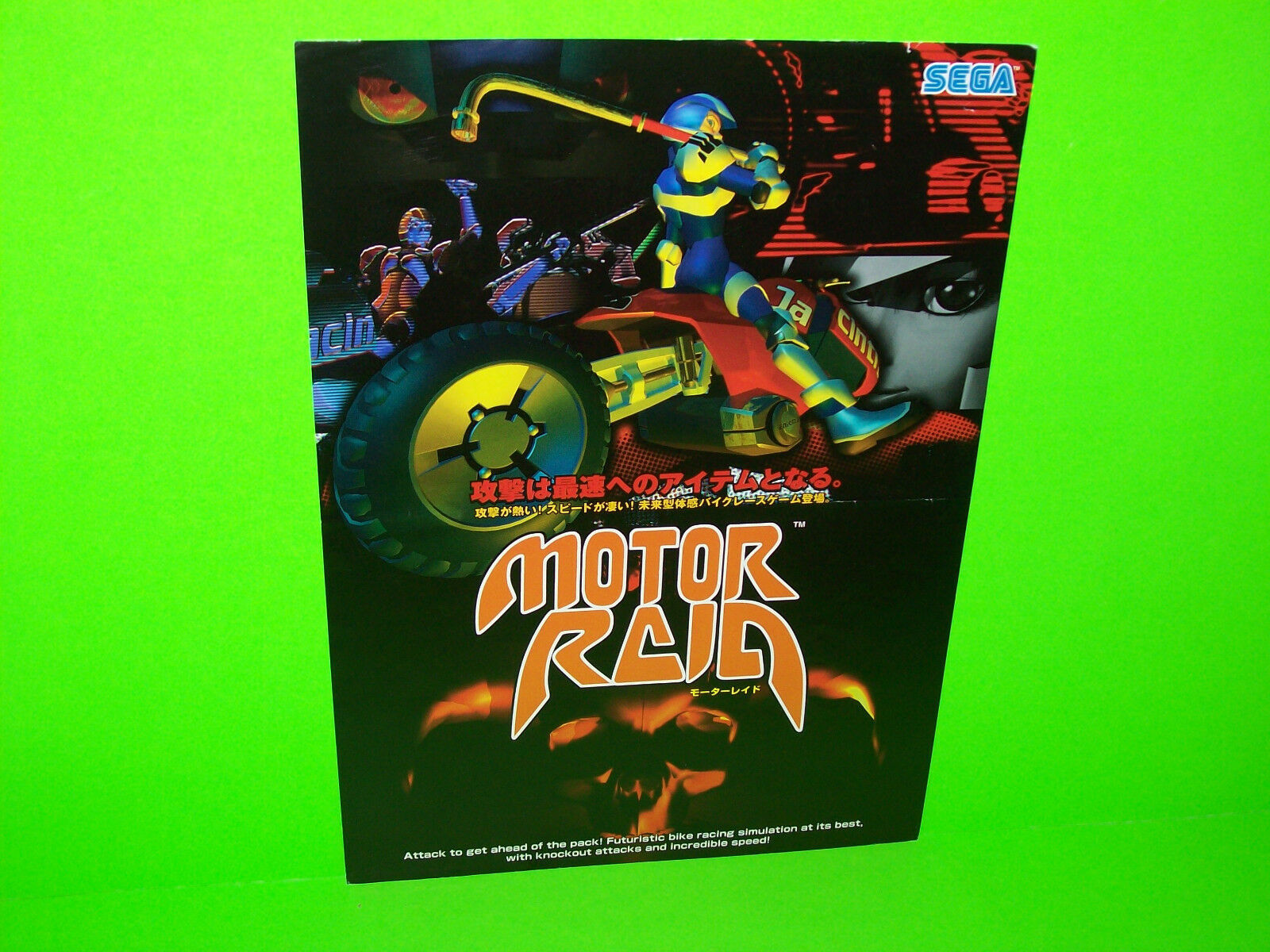 MOTOR RAID 1997 ORIGINAL VIDEO ARCADE GAME Retro SALES FLYER Vintage ...