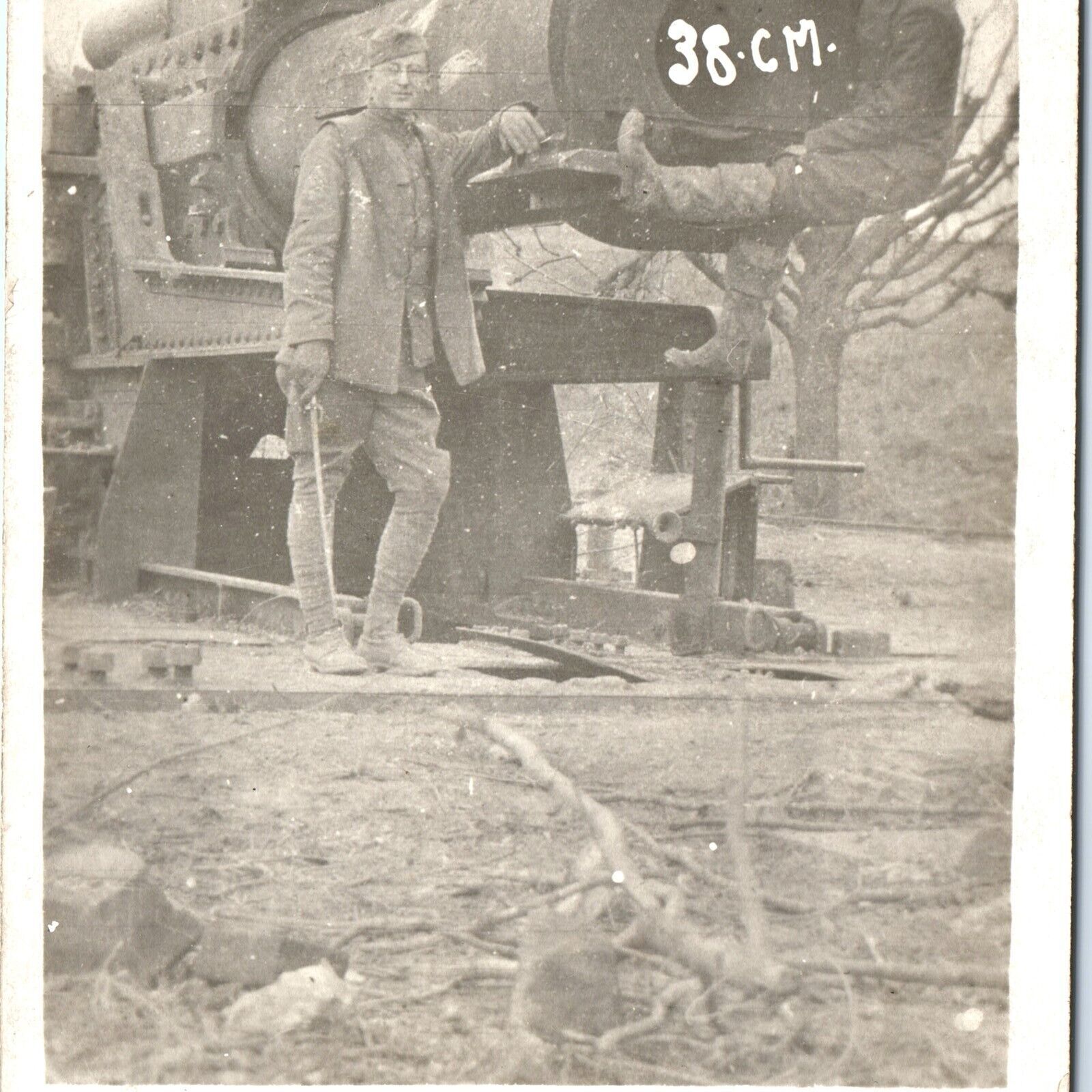 c1910s WWI Capture German 38cm Gun RPPC Siege Howitzer Real Photo ...