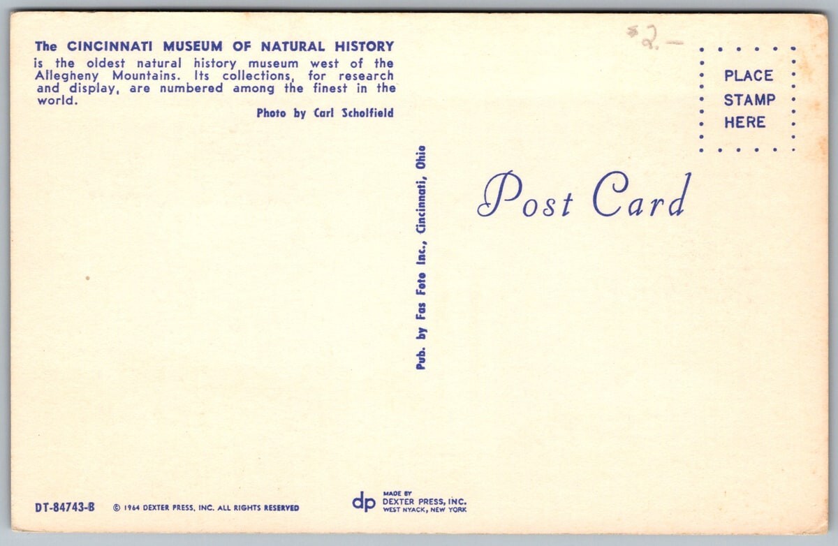Postcard Cincinnati Ohio OH Natural History Museum Dome 1974 Chrome ...