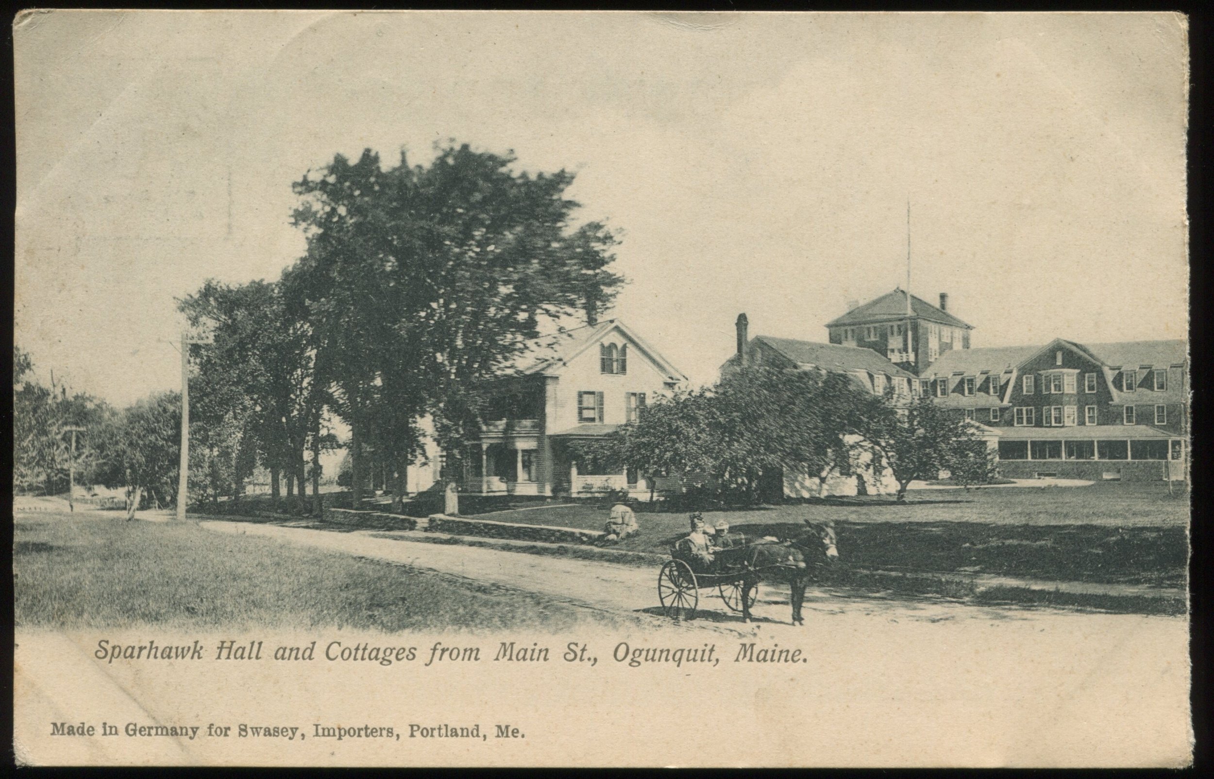 Sparhawk Hall and Cottages from Main St., Ogunquit, Maine. 1906 UDB ...
