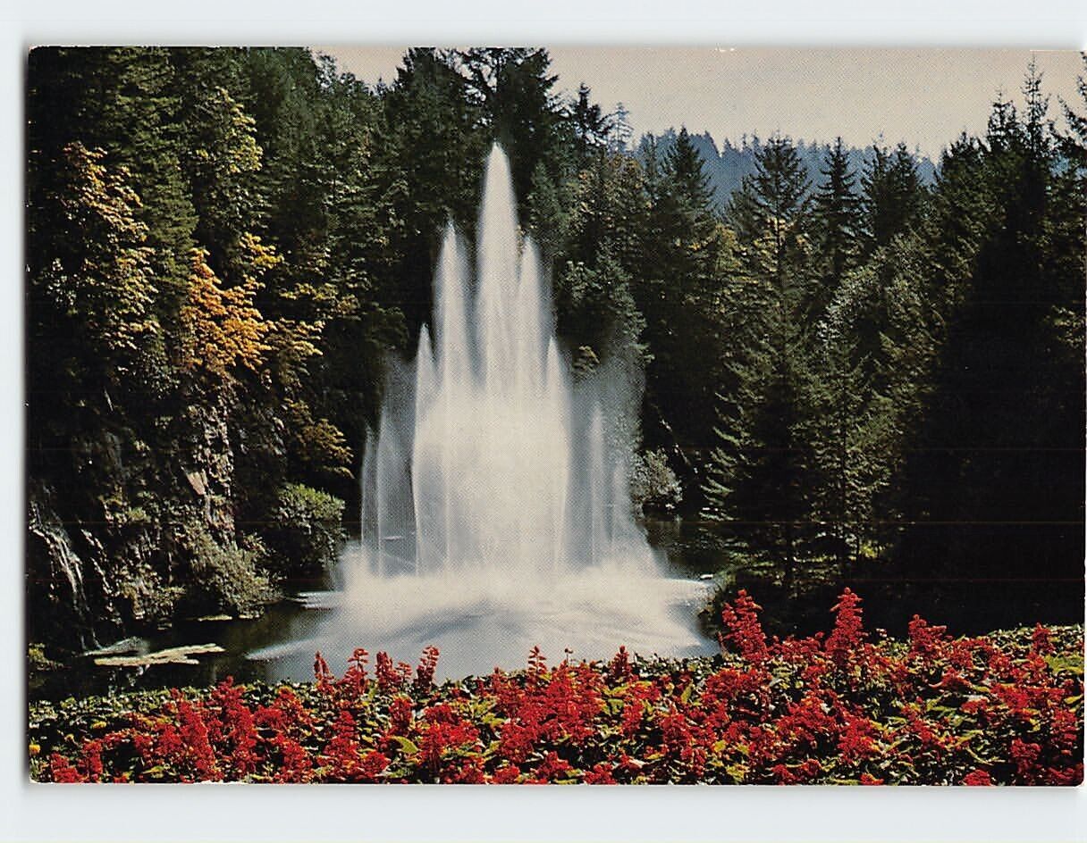 Postcard The Ross Fountain, The Butchart Gardens, Victoria, Canada ...