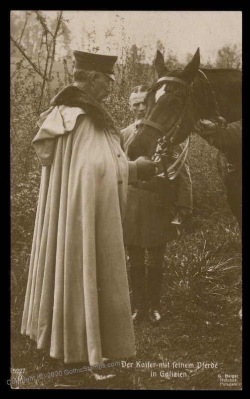 Germany WWI Kaiser Wilhelm II Horse Portrait Real Photo RPPC G96132 ...