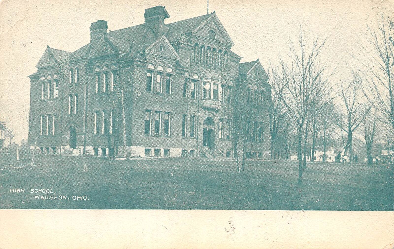 Wauseon Ohio High School Building, Undivided Back Vintage Postcard ...