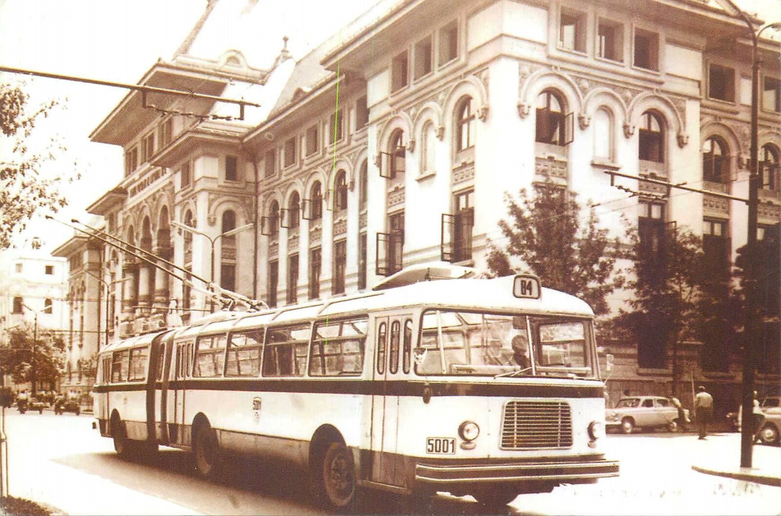 Postcard Transport history Romania Bucharest troleibuz articulat ITB ...