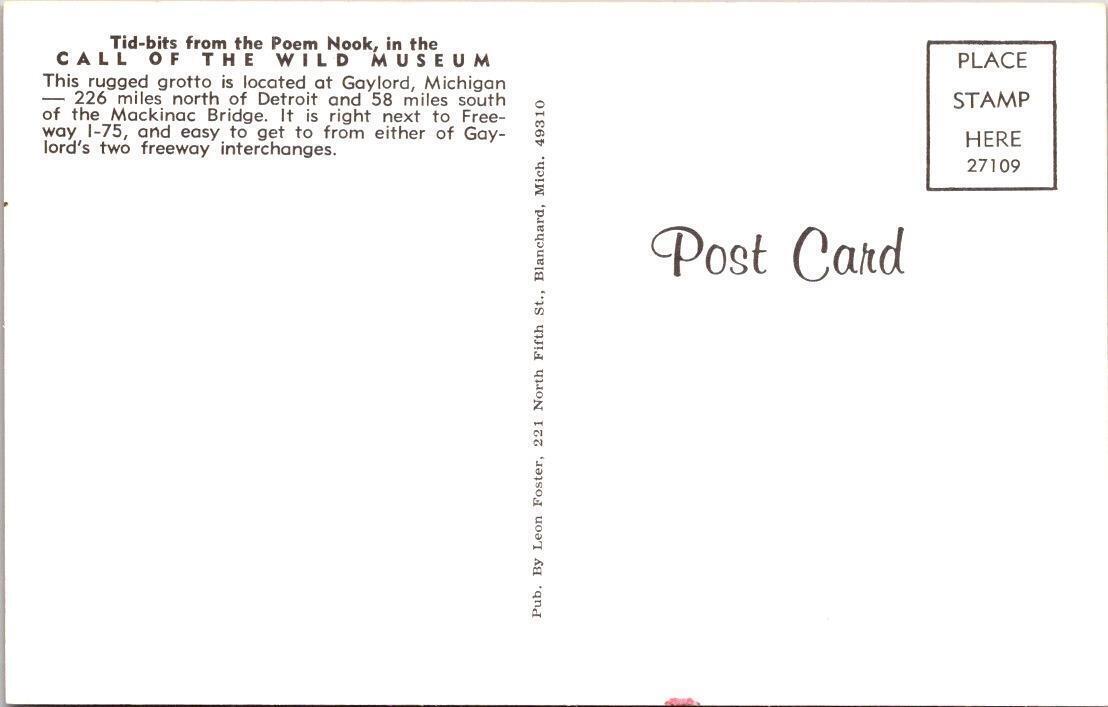 3~Postcards GAYLORD MI Michigan POEMS From The POEM NOOK~Call Of The ...