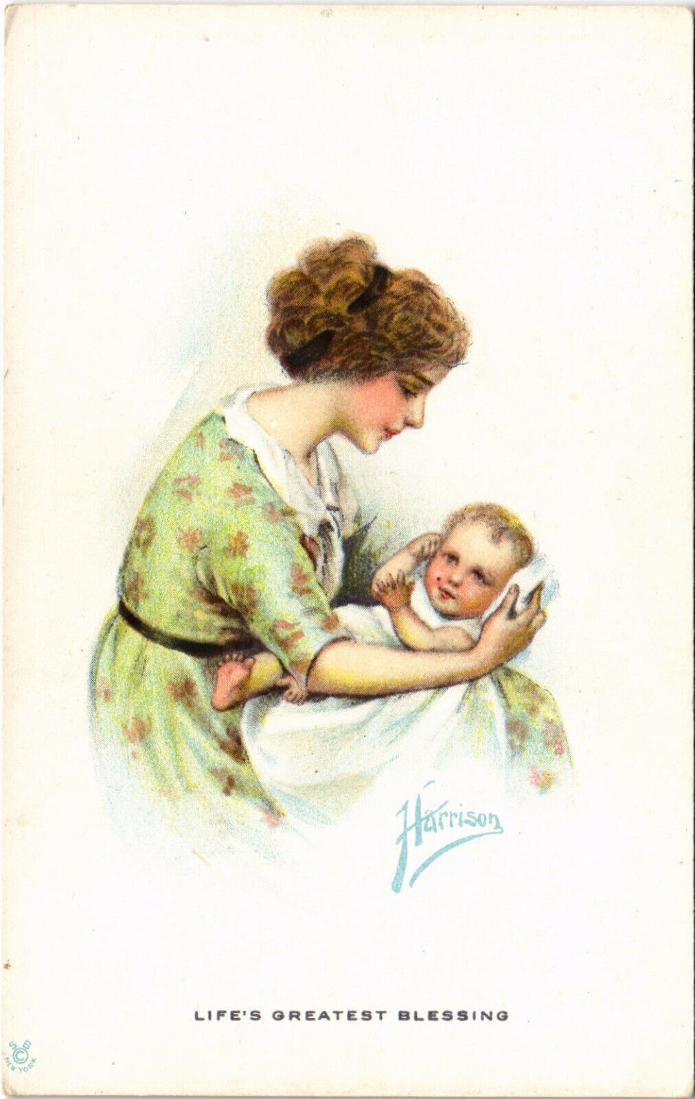 PC ARTIST SIGNED, HARRISON, GREATEST BLESSING, Vintage Postcard (b45099 ...