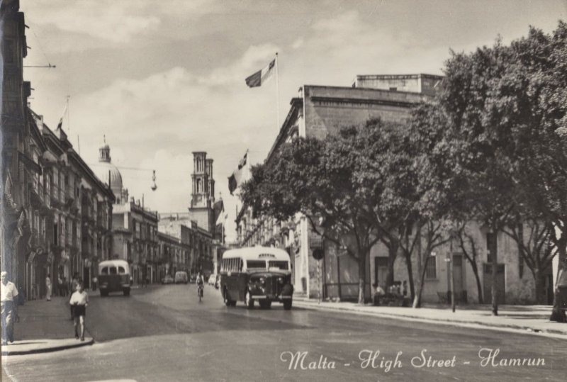 Hamrun High Street Bicycle Malta Real Photo Vintage Postcard | Europe ...