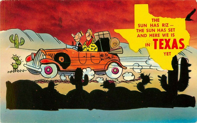 Postcard The Sun Has Riz The Sun Has Set and Here We Is In Texas Yet | Topics - Cartoons ...