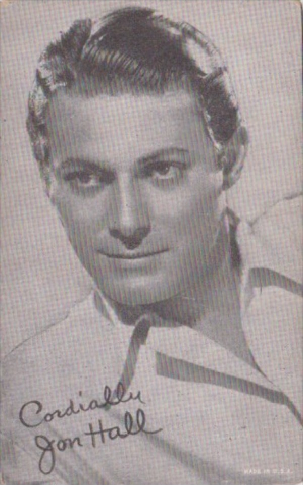 Vintage Arcade Card Jon Hall | Topics - Entertainment - Film & TV ...