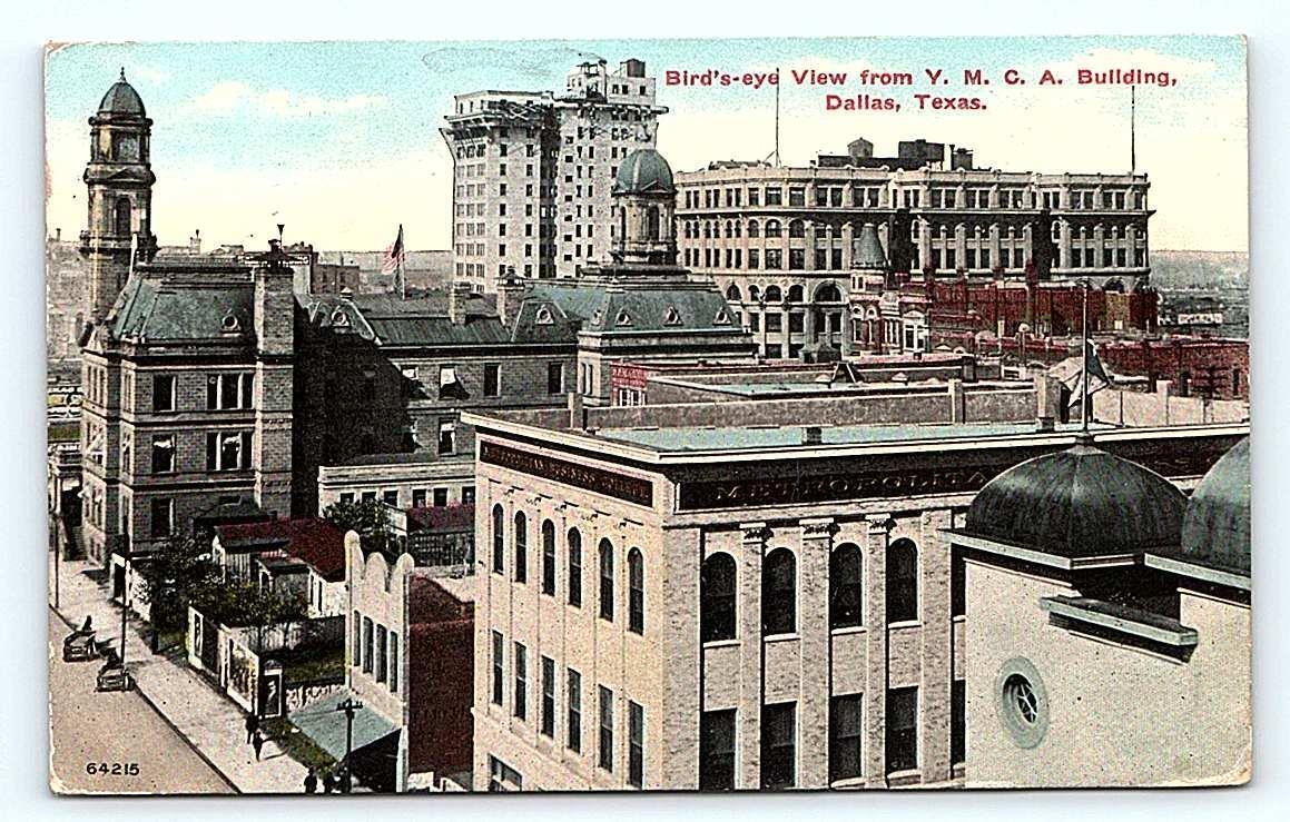 DALLAS, TX Texas ~ BIRD'S EYE VIEW of DOWNTOWN From YMCA Building 1911 ...