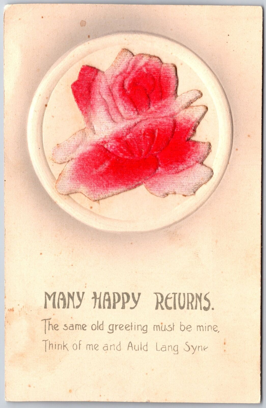 Many Happy Returns Red Roses Greetings and Wishes Card Postcard | Other ...