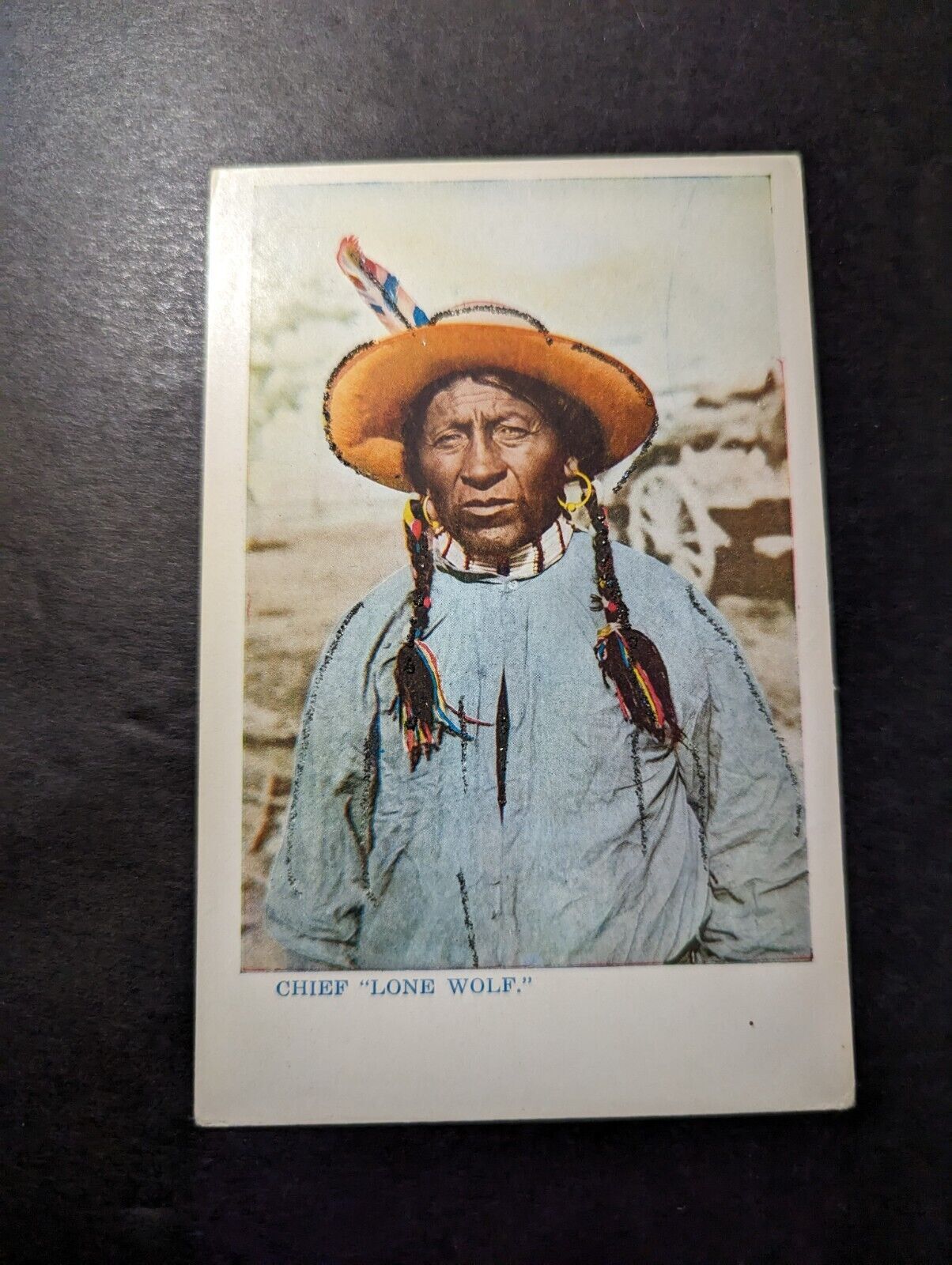 Mint USA Indigenous Native American Indian Postcard Chief Lone Wolf ...