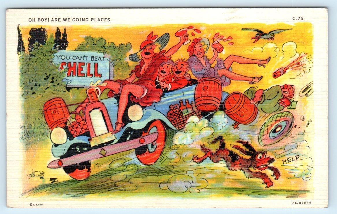 RAY WALTERS Wet Comic "OH BOY! We Are Going Places" Party Crowd 1944 ...