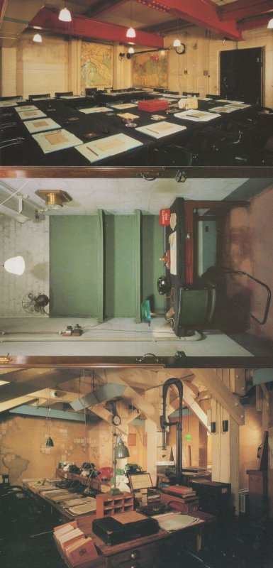 Cabinet WW2 War Rooms Telephone Map Room 3x Military Postcard s ...