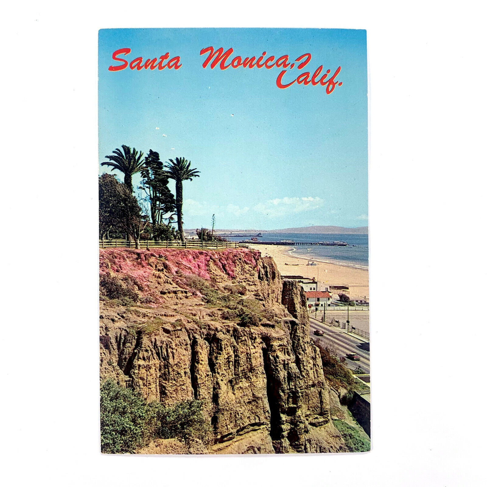 Postcard California Santa Monica CA Palisades Cliffs 1960s Unposted ...