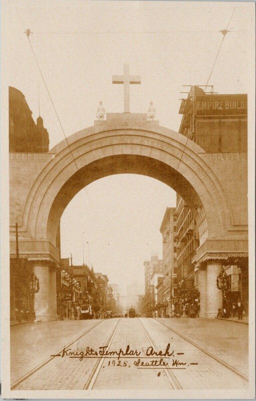 Knights Templar Arch Seattle WA 1925 Scenic Photo Pub. RPPC Postcard ...