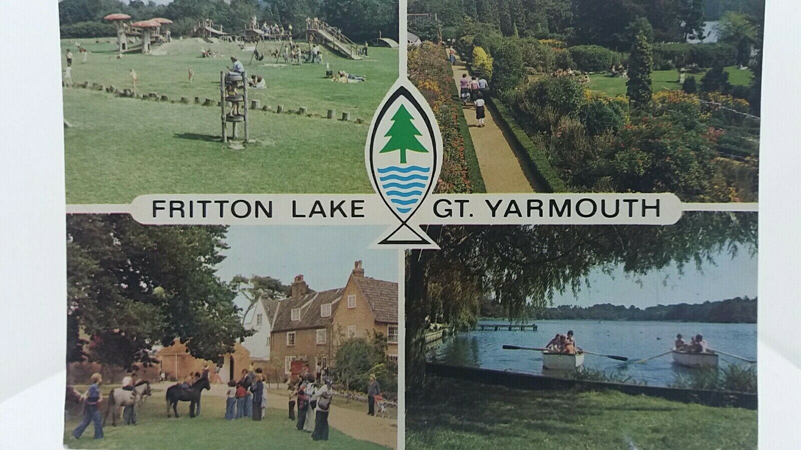 Vintage Postcard Fritton Lake Gt Yarmouth 1970s Multiview Boating Pony ...