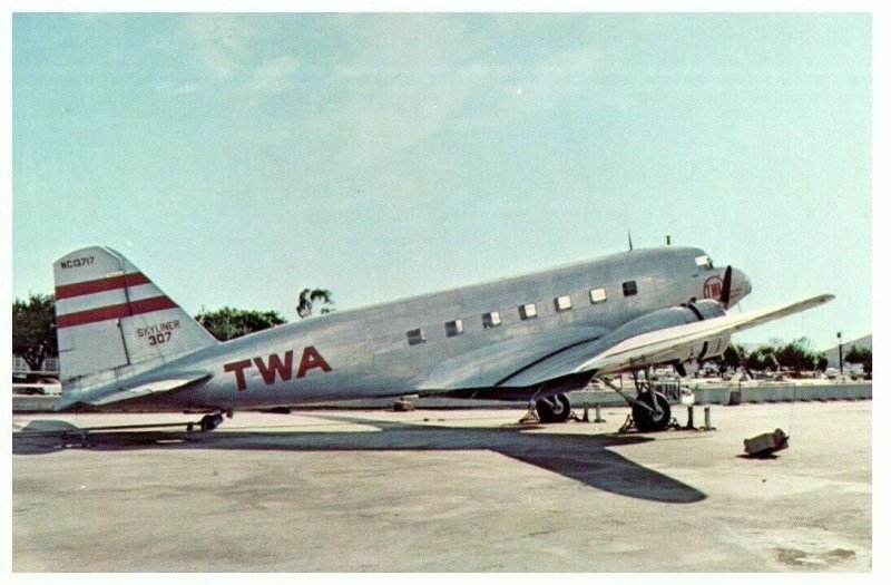 Twa Transcontinental & Western Air Douglas Dc 2 Airplane Postcard ...