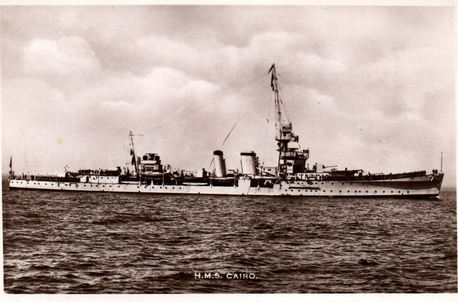 British Royal Navy HMS Cairo RPPC Vintage Postcard c.1910 | Other ...