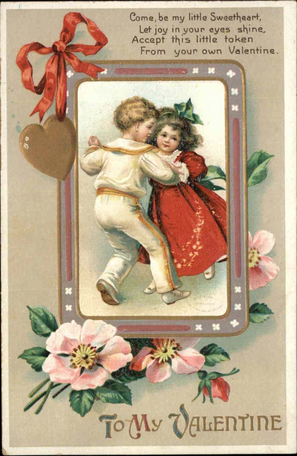 Clapsaddle ? Valentine Little Boy and Girl Dancing Int'l Art c1910 ...
