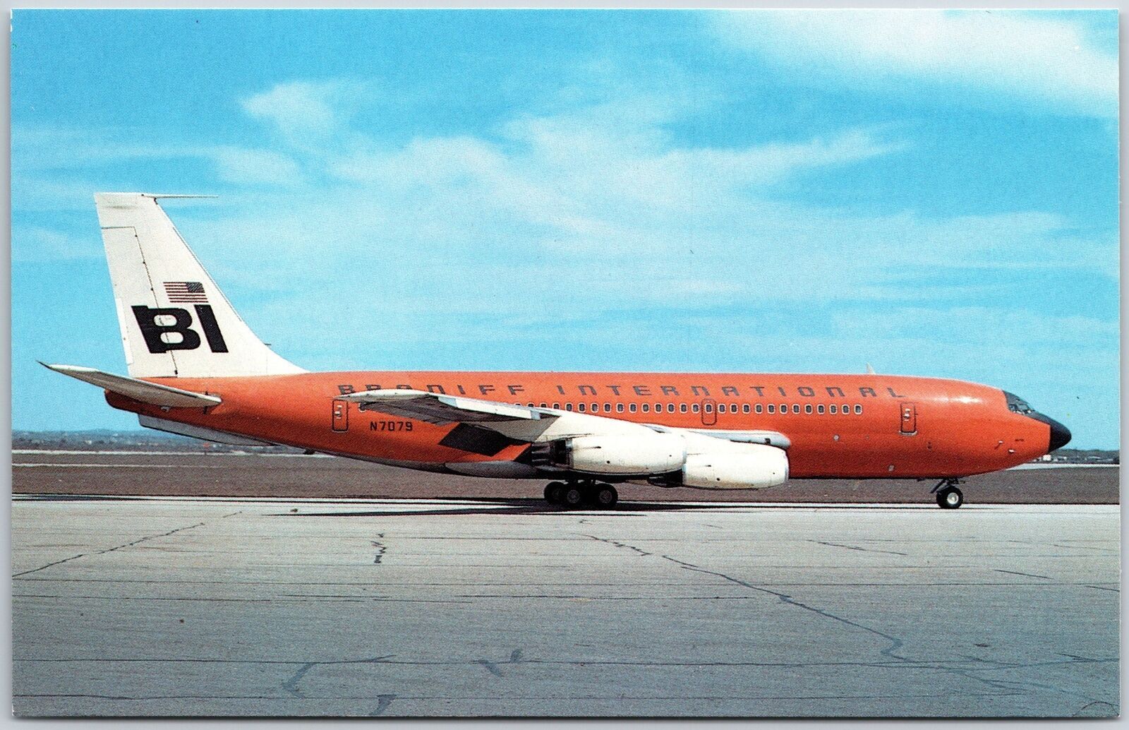 Airplane Braniff International Airline Boeing 720-027 Airway Fleet ...