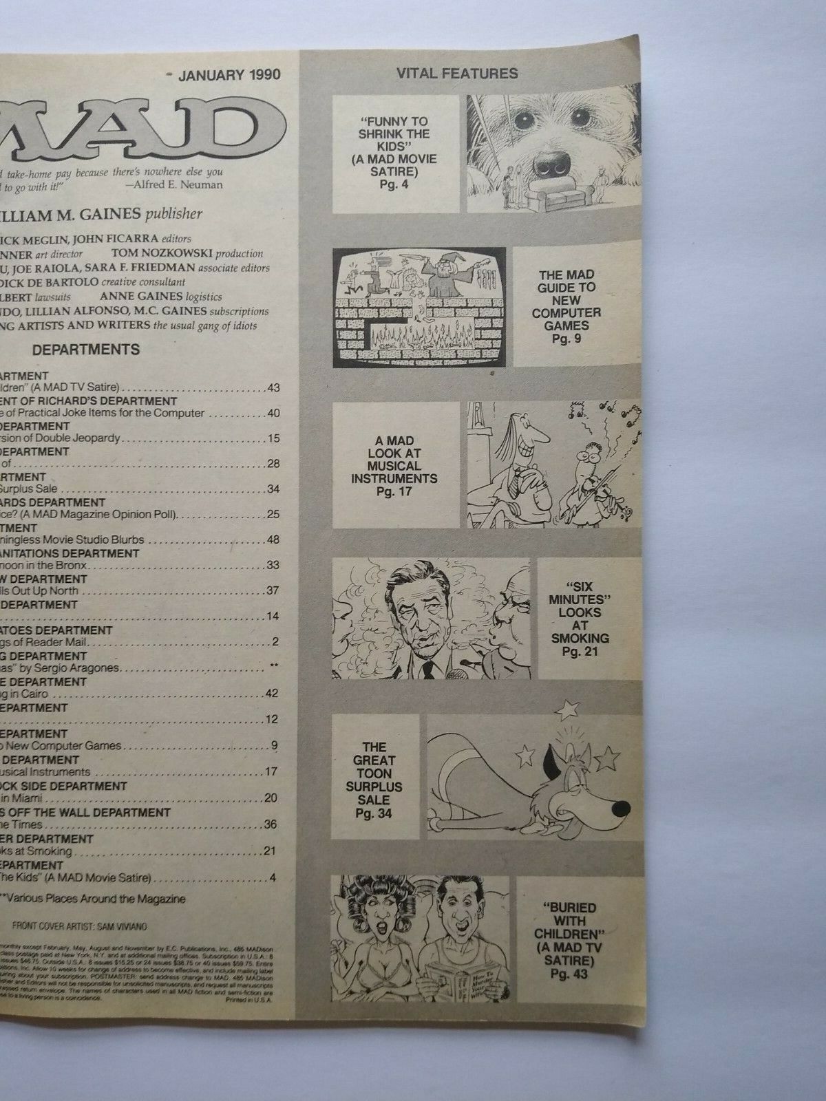 MAD Magazine Jan 1990 No 292 Nintendo Super Mario Bros Video Game ...