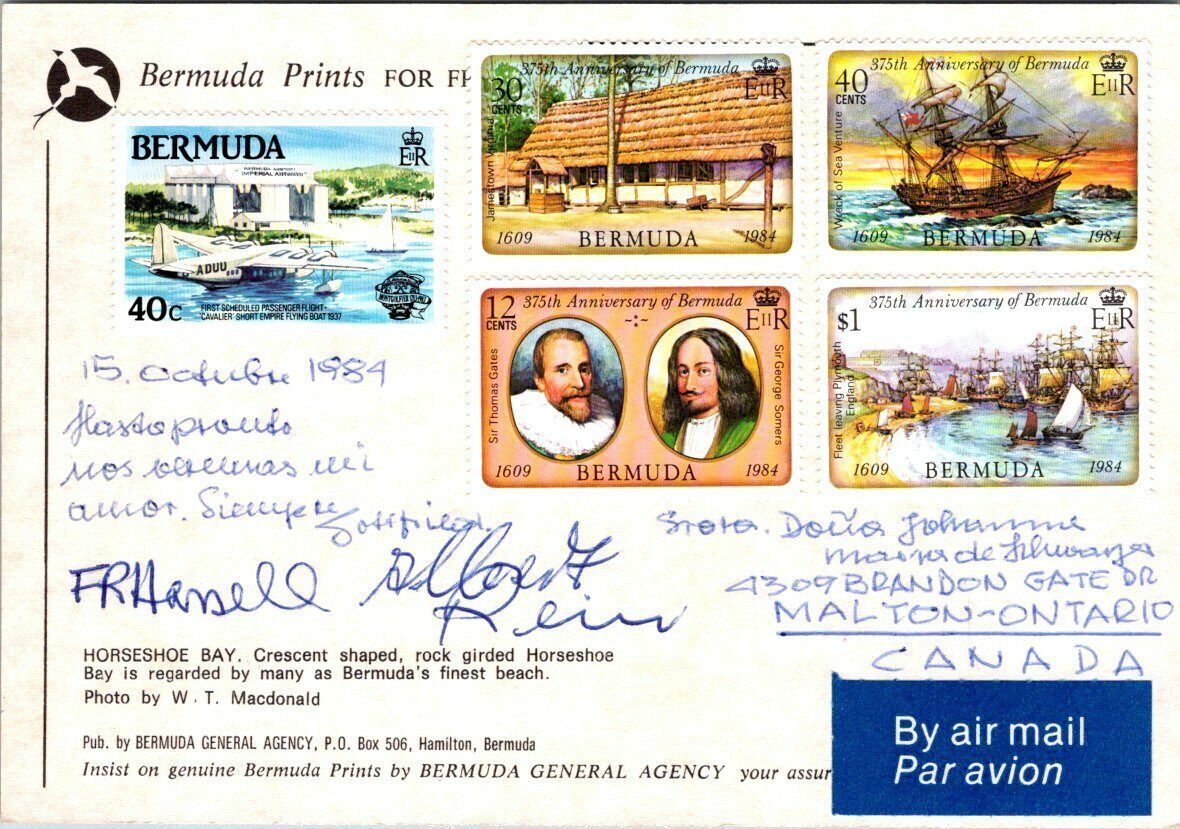 Vintage Continental Size Postcard Horseshoe BAY Bermuda Series of ...