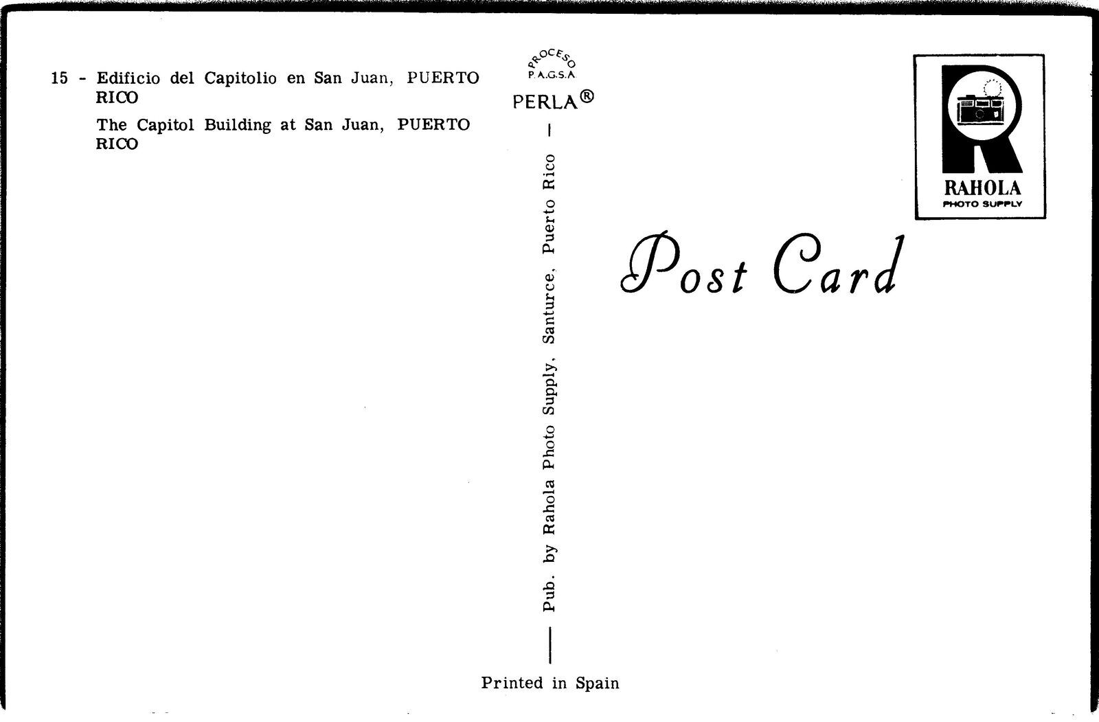 Vintage Postcard the Capitol Building at SAN Juan Puerto Rico C. 1970s ...