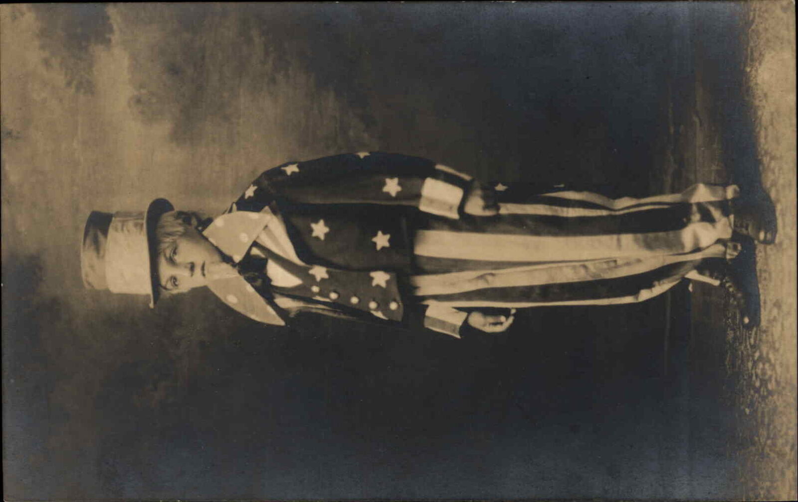 Studio -Boy in Uncle Sam Costume Clarence NY Centennial on Back c1920 ...