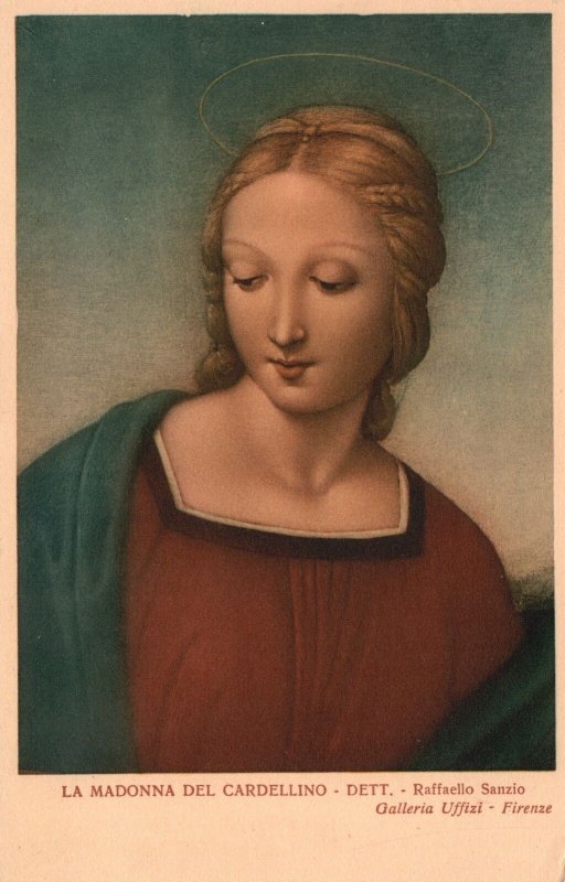 Vintage Postcard 1910's La Madonna Del Cardellino Dett Raffaello Sanzio ... Vintage Postcard 1910's La Madonna Del Cardellino Dett Raffaello Sanzio ...