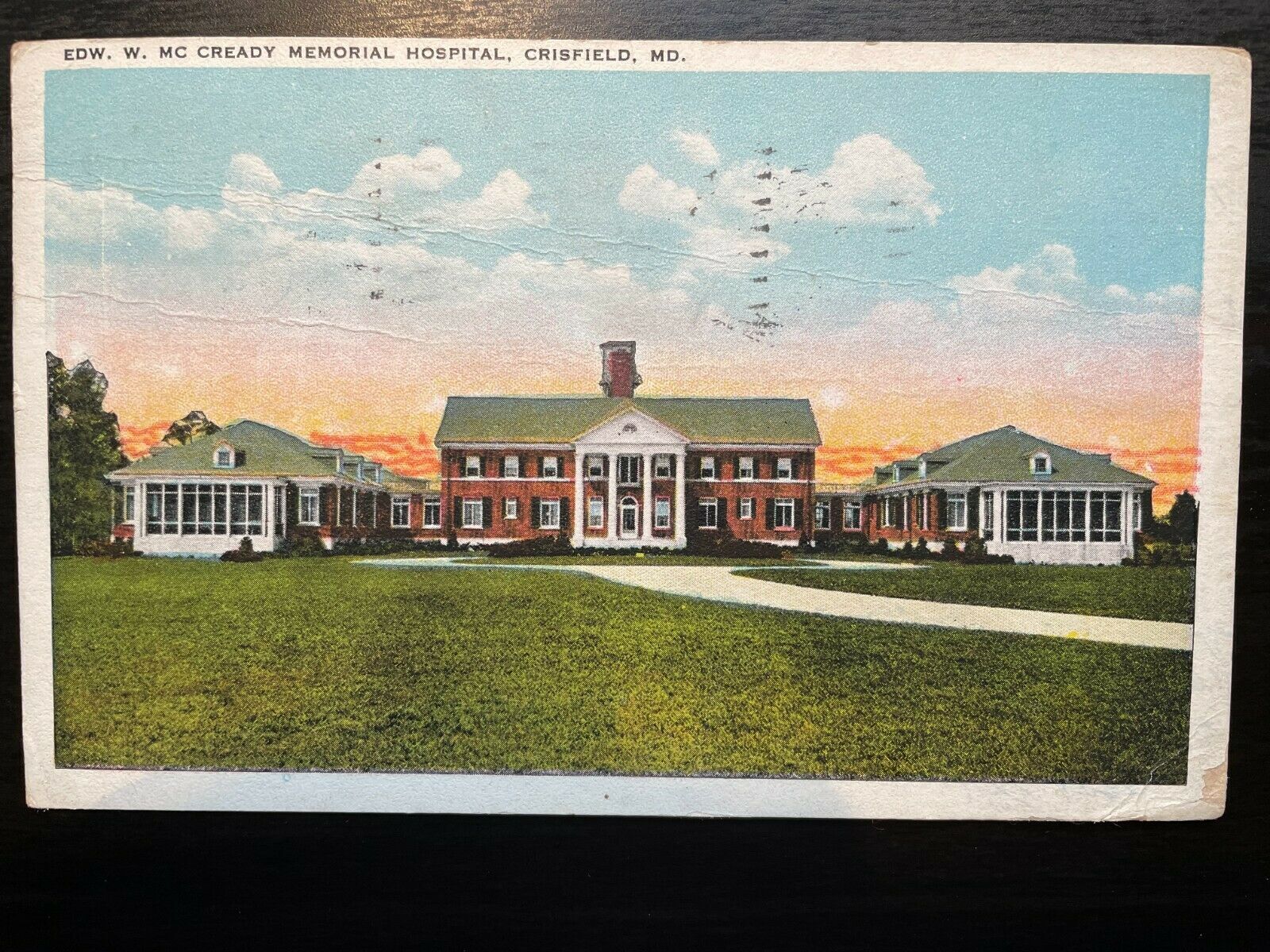 Vintage Postcard 1925 Edw. W. McCready Memorial Hospital Crisfield ...