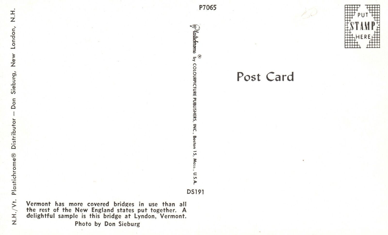 Vintage Postcard Covered Bridges Delightful In Use New England States ...