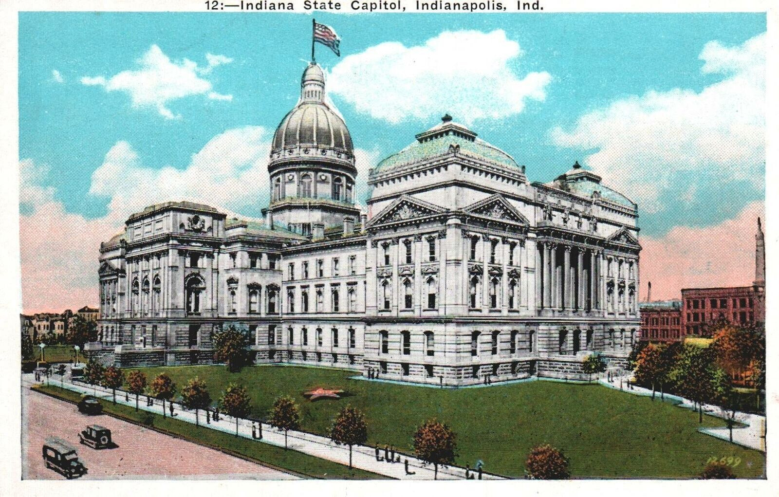Vintage Postcard Indiana State Capitol and Facts About Indiana on Rear ...