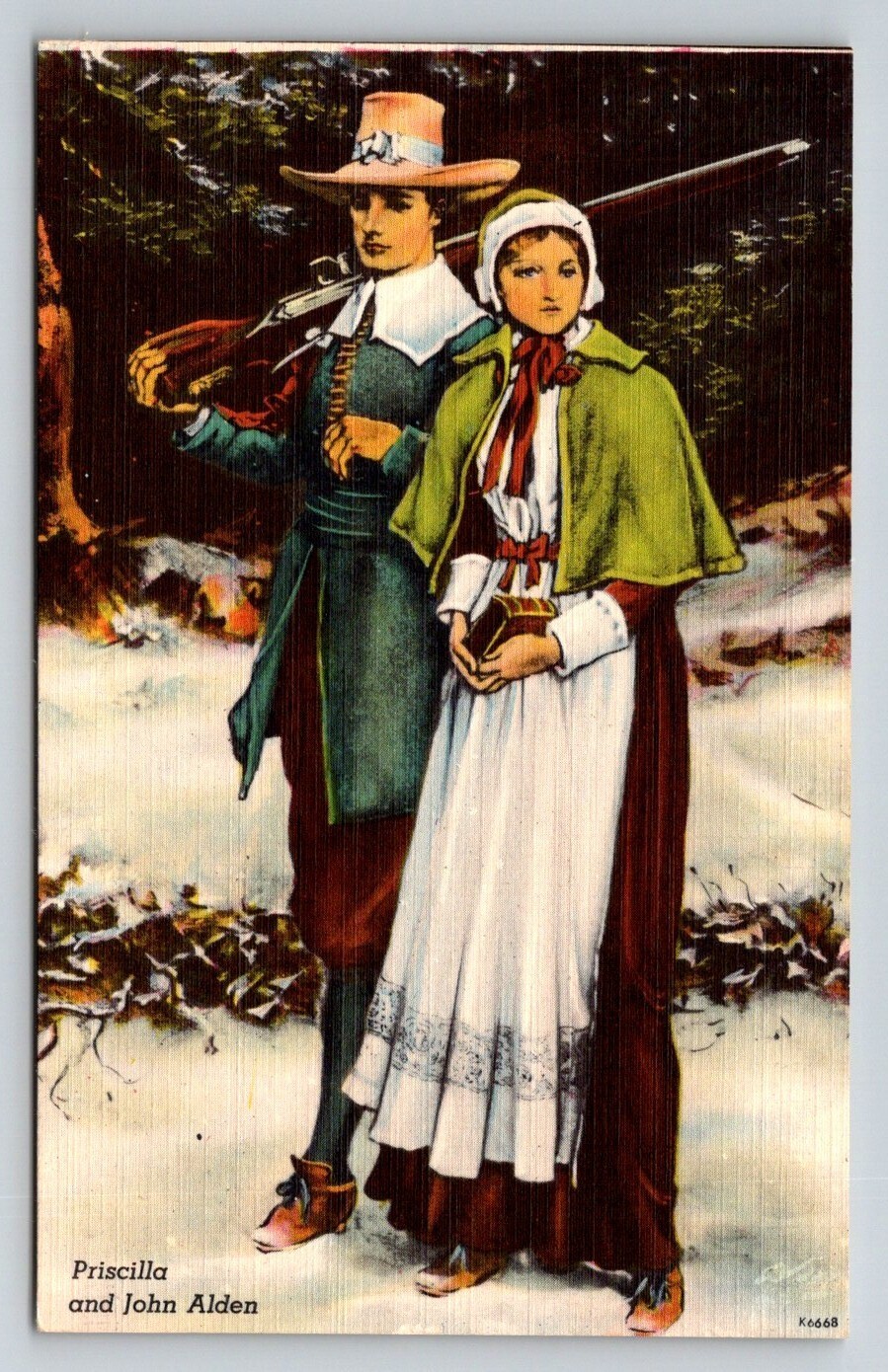 Pilgrims Priscilla & John Alden Mayflower Thanksgiving Plymouth ...