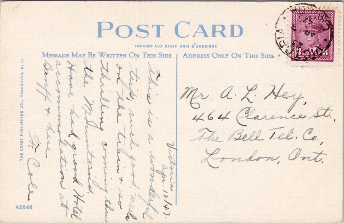 SS 'Princess Kathleen' CPR Ship Steamship 1940s Linen Postcard H33 ...