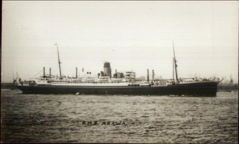 Steamship RMS Arawa Real Photo Postcard | Topics - Transportation ...