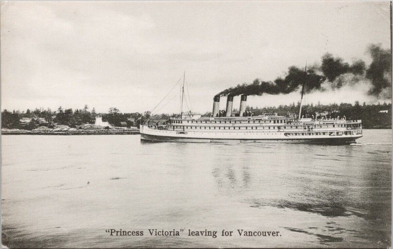SS Princess Victoria Ship leaving Vancouver BC Unused David Spencer ...