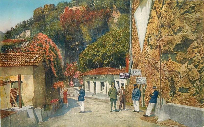 Franco-italian frontier border St-Louis custom house officers Grimaldi ...