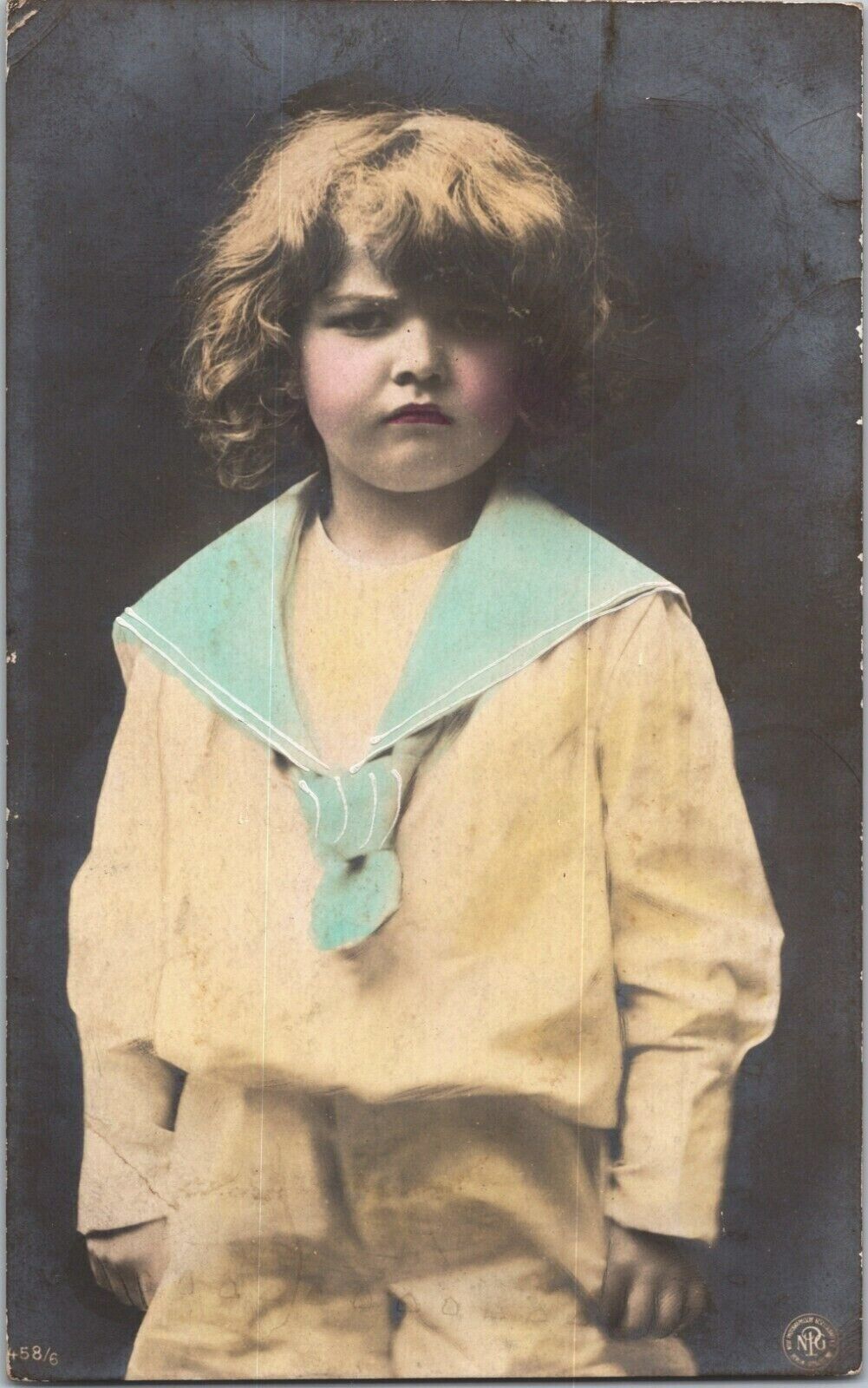 Victorian Style Boy in Traditional Clothes Angry RPPC Vintage Postcard ...