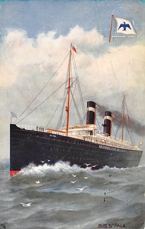 SS St Paul American Line Ship 1907 | Topics - Other, Postcard / HipPostcard