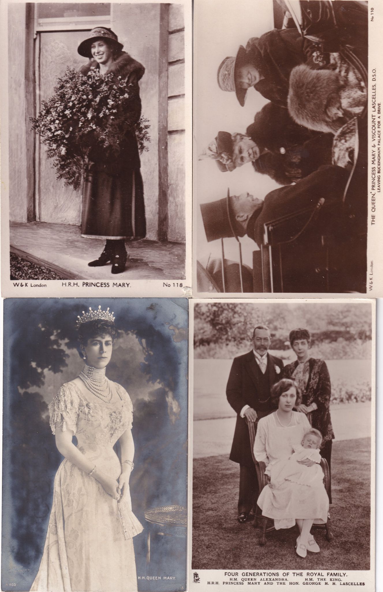 Princess Queen Mary 4x Royal Family RPC Postcard s | Topics - Royal ...