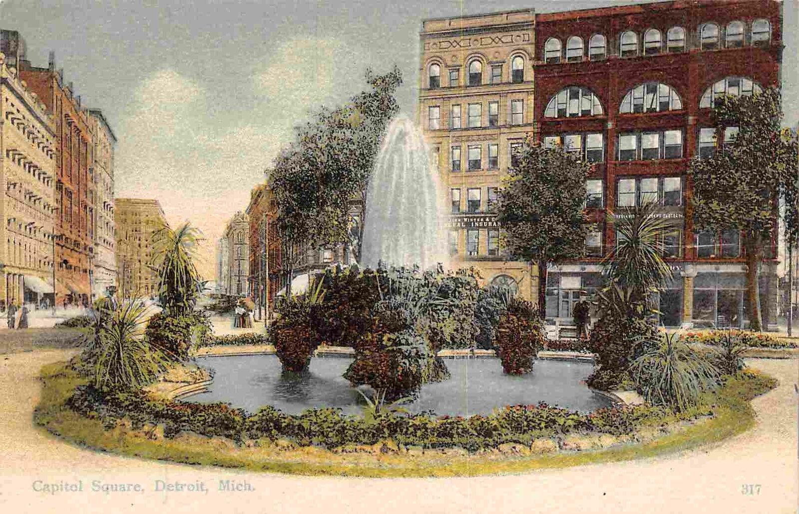 Capitol Square Detroit Michigan 1910c postcard | United States ...