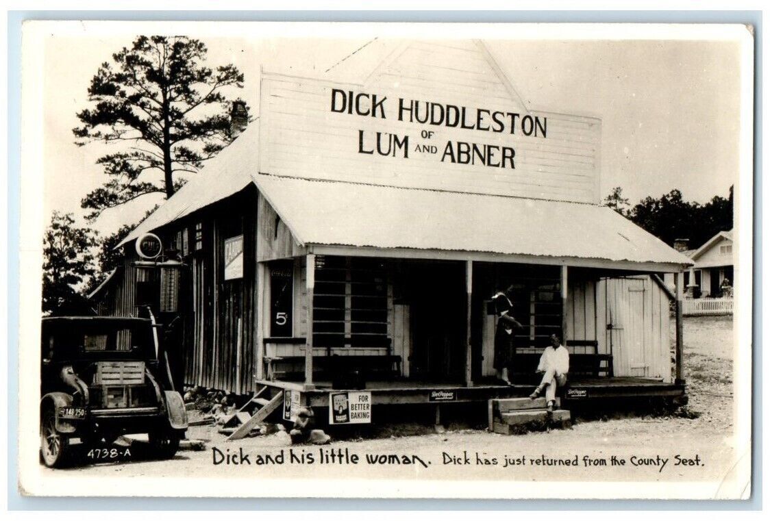 1947 Dick Huddleston Of Lum & Abner Pine Ridge Arkansas AR RPPC Photo ...