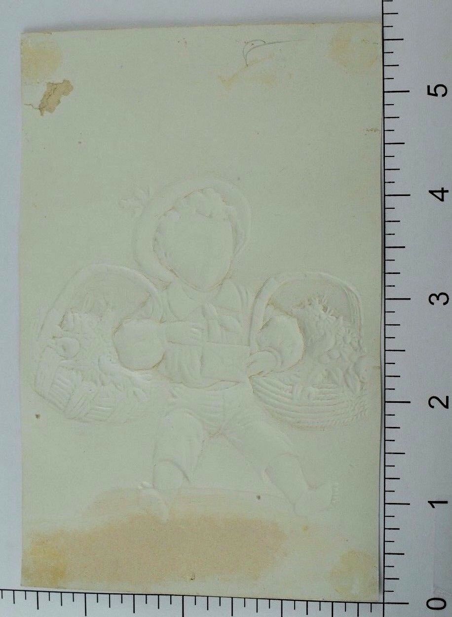 1880's Embossed Christmas Victorian Trade Card Happy Child Letter ...