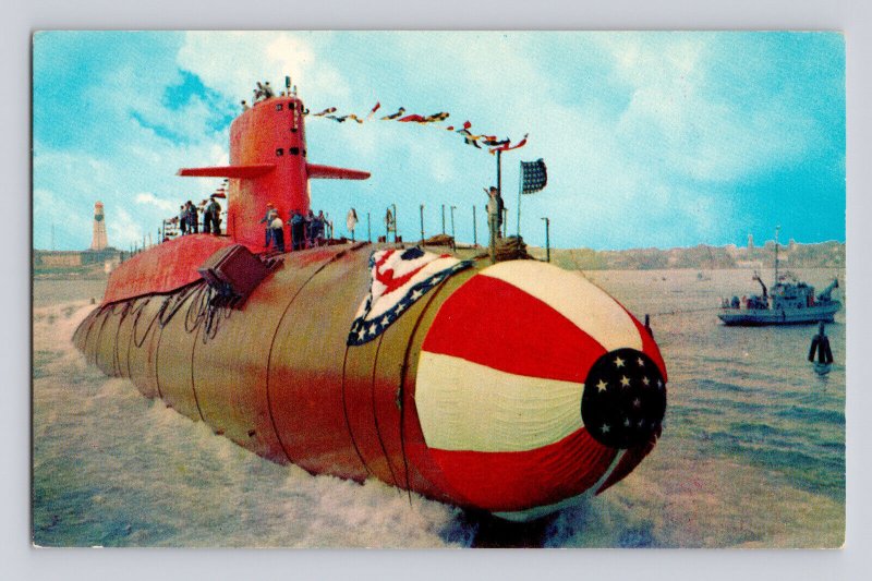 Postcard Connecticut Groton CT Submarine USS George Washington ...