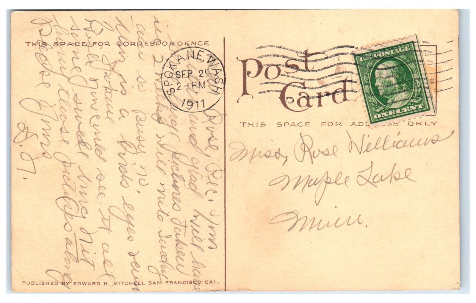 1911 Rooftop View from Review Building, Spokane, WA Coca Cola Sign ...