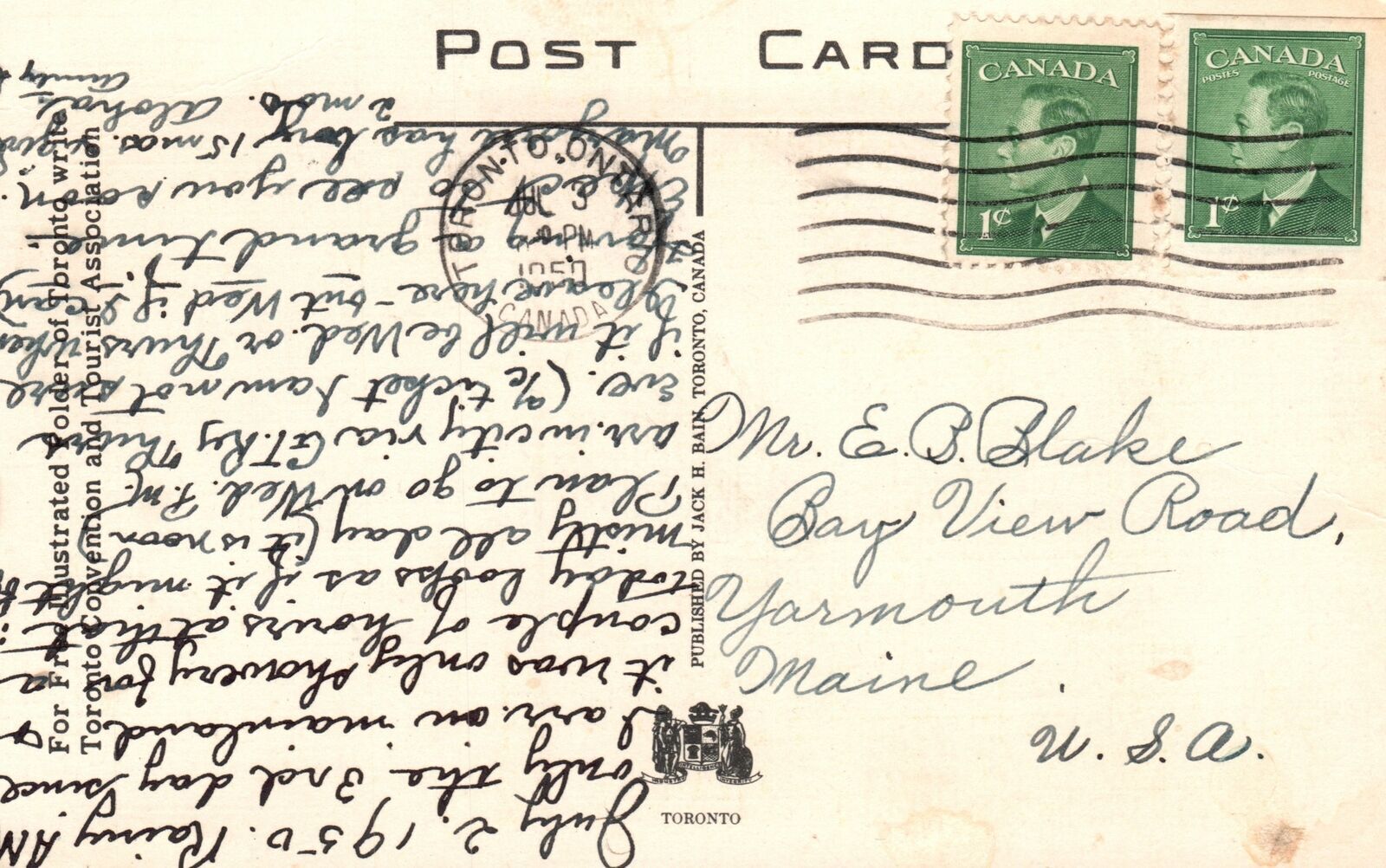 Vintage Postcard 1950 View of Hart House Toronto Ontario Canada CAN ...